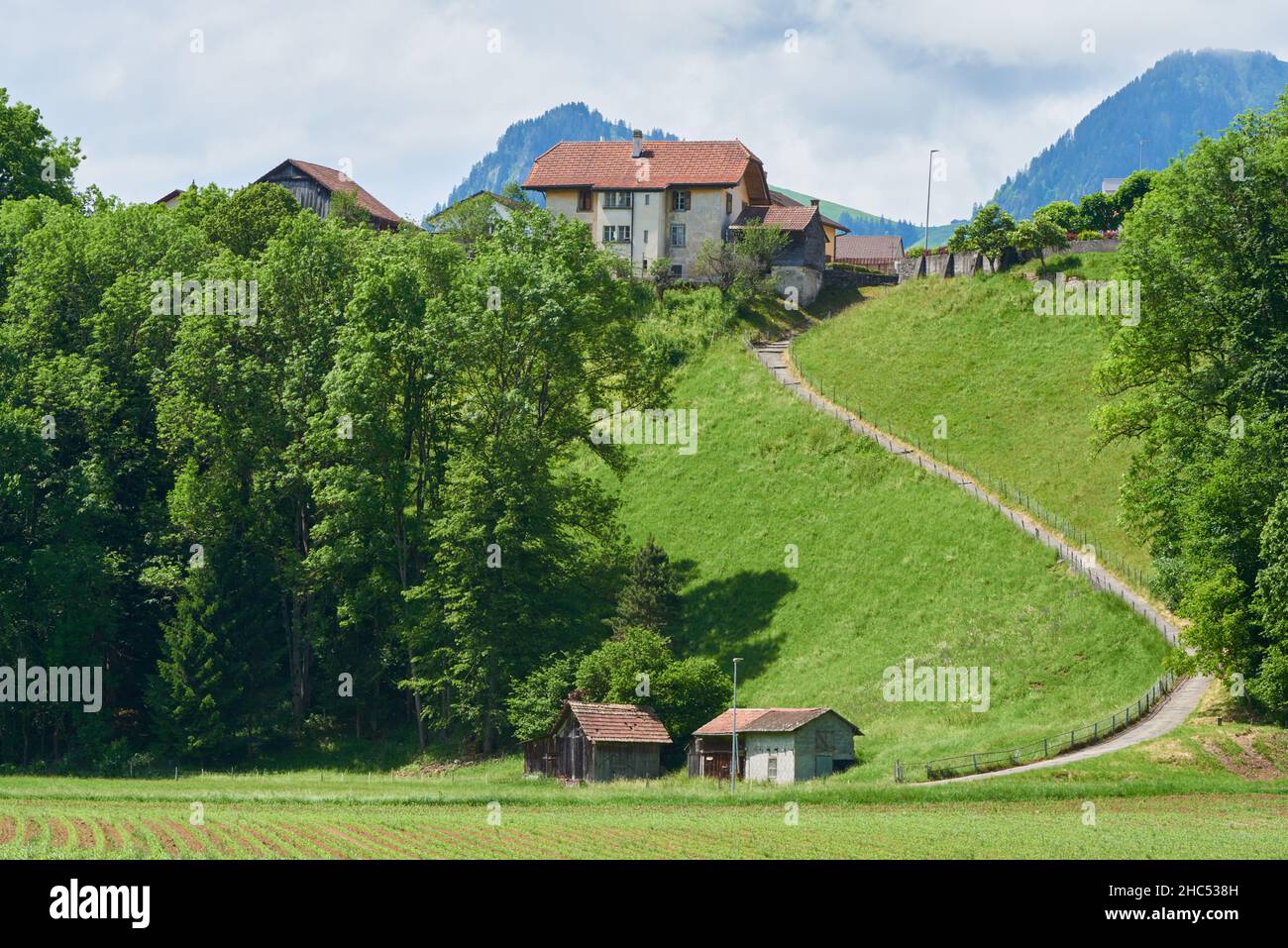 Scenic view in Swiss countryside Stock Photo - Alamy
