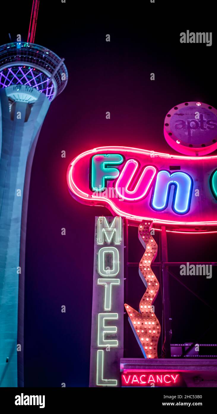 Vertical shot illuminated downtown hi-res stock photography and images ...