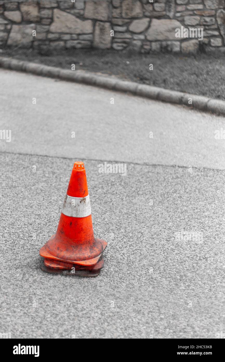 Old traffic cones hi-res stock photography and images - Alamy