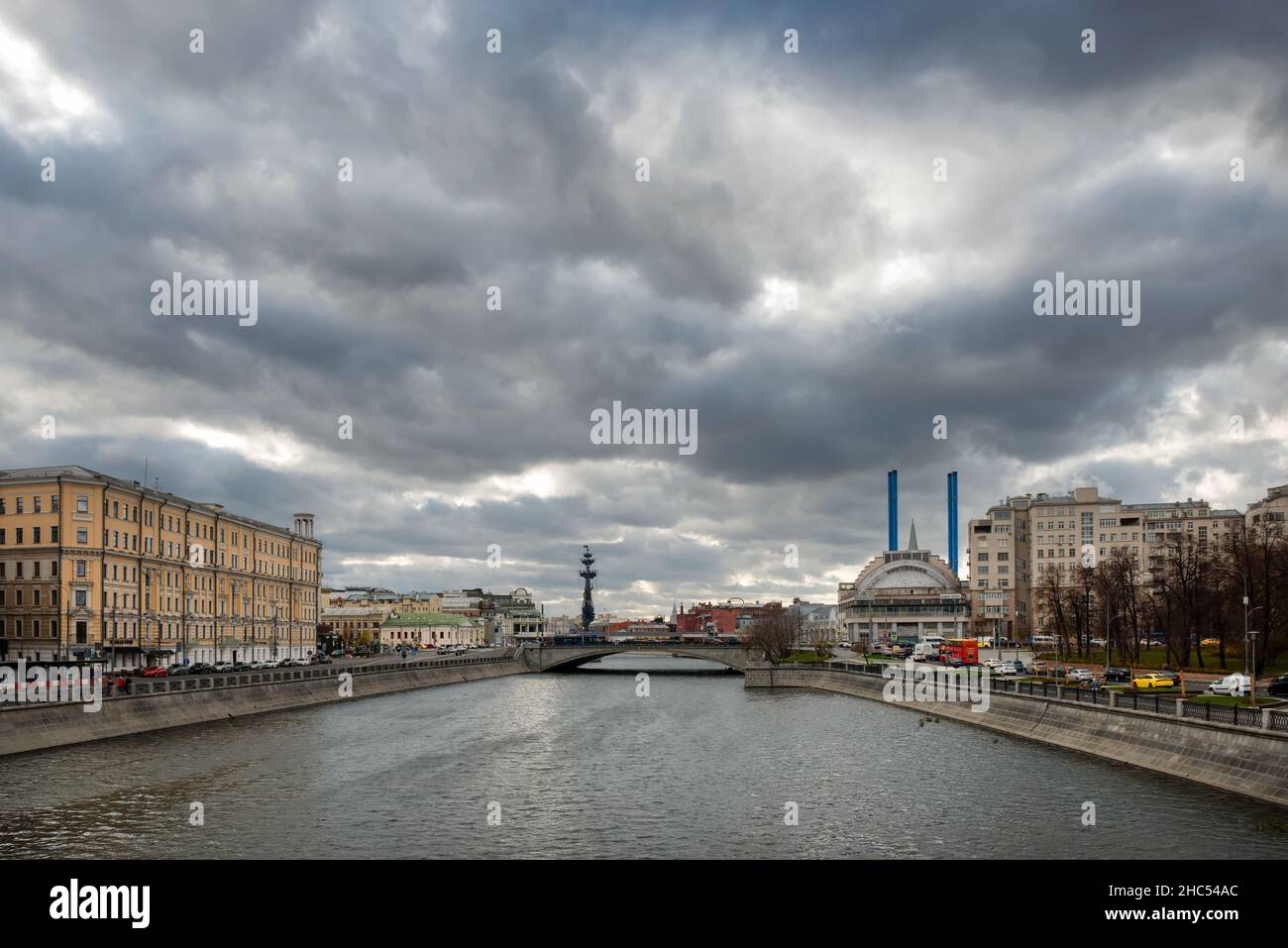 Moscow, Russia - October 23, 2021: The house on the embankment, the ...