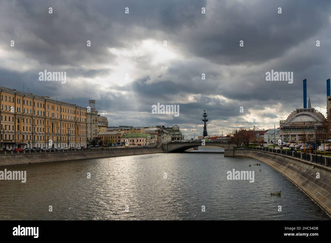 Moscow, Russia - October 23, 2021: The house on the embankment, the ...