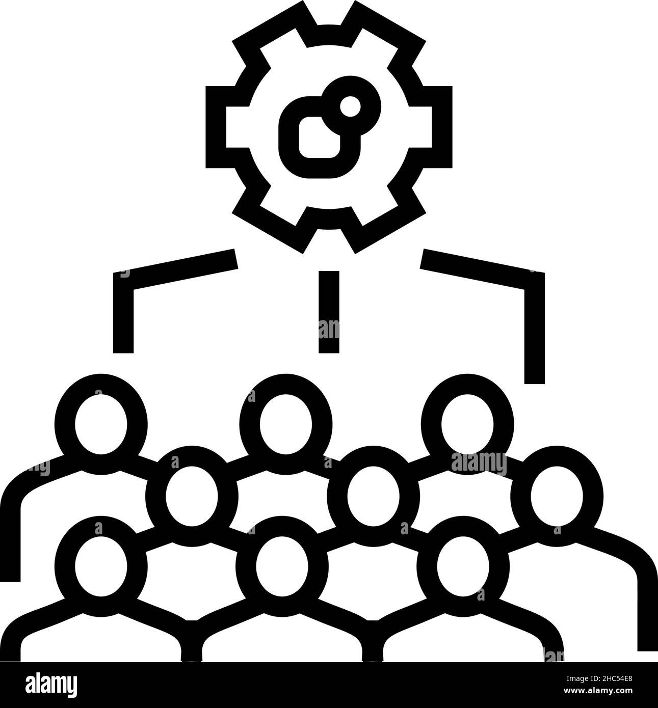 hr work line icon vector illustration Stock Vector Image & Art - Alamy