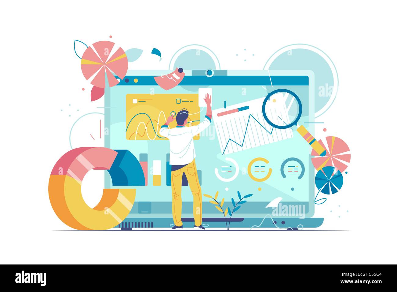 Busy analysis Stock Vector Images - Alamy