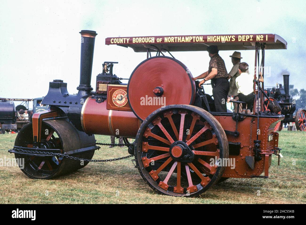 A traction engine rally at Brixworth in 1971 Stock Photo - Alamy