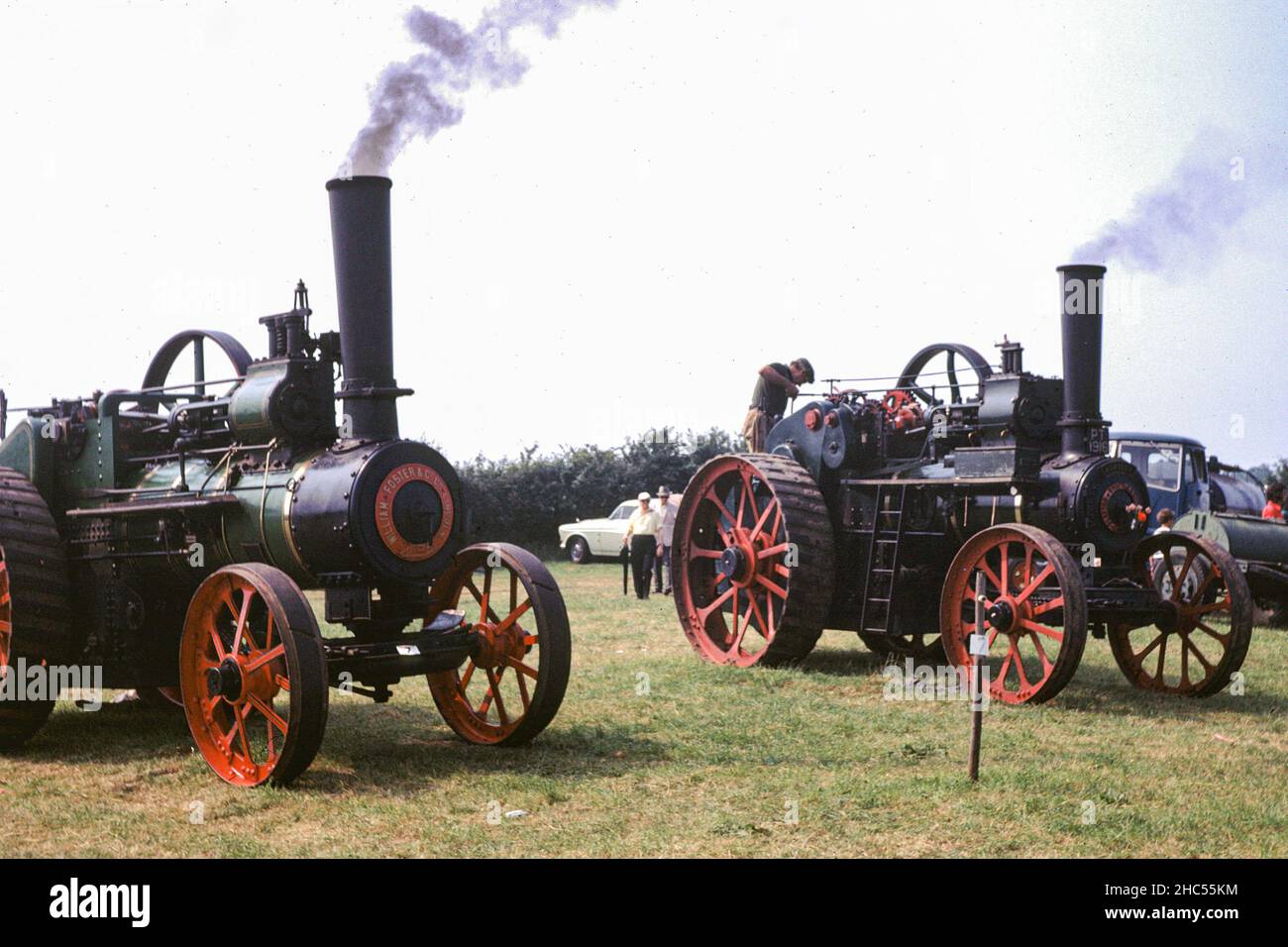 A traction engine rally at Brixworth in 1971 Stock Photo - Alamy