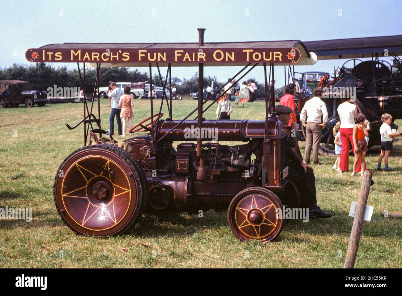 A traction engine rally at Brixworth in 1971 Stock Photo - Alamy