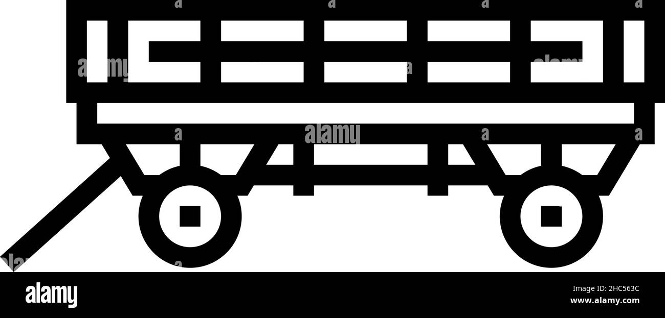 wagon farm line icon vector illustration Stock Vector Image & Art - Alamy
