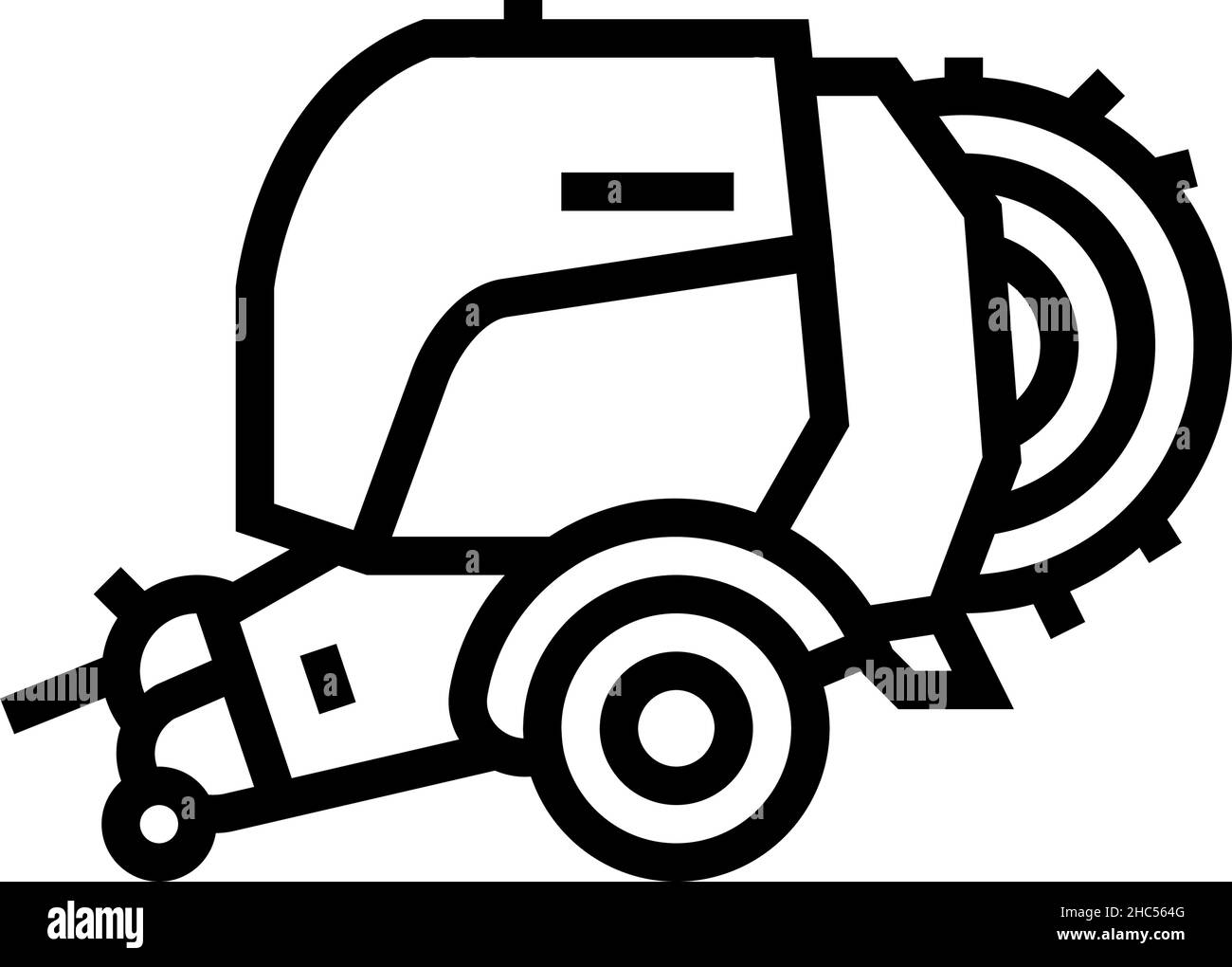 baler farm tool line icon vector illustration Stock Vector Image & Art ...