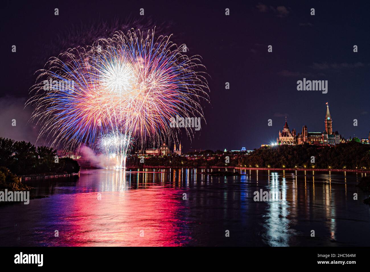 Fireworks Show in Ottawa Stock Photo - Alamy