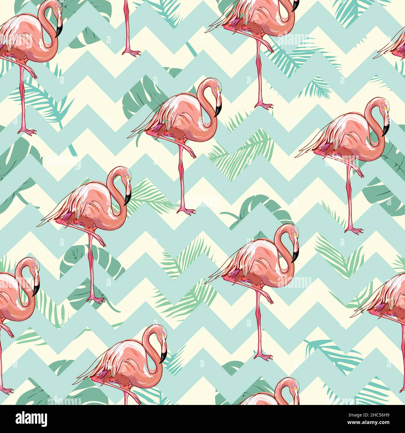 Flamingo pattern hi-res stock photography and images - Alamy