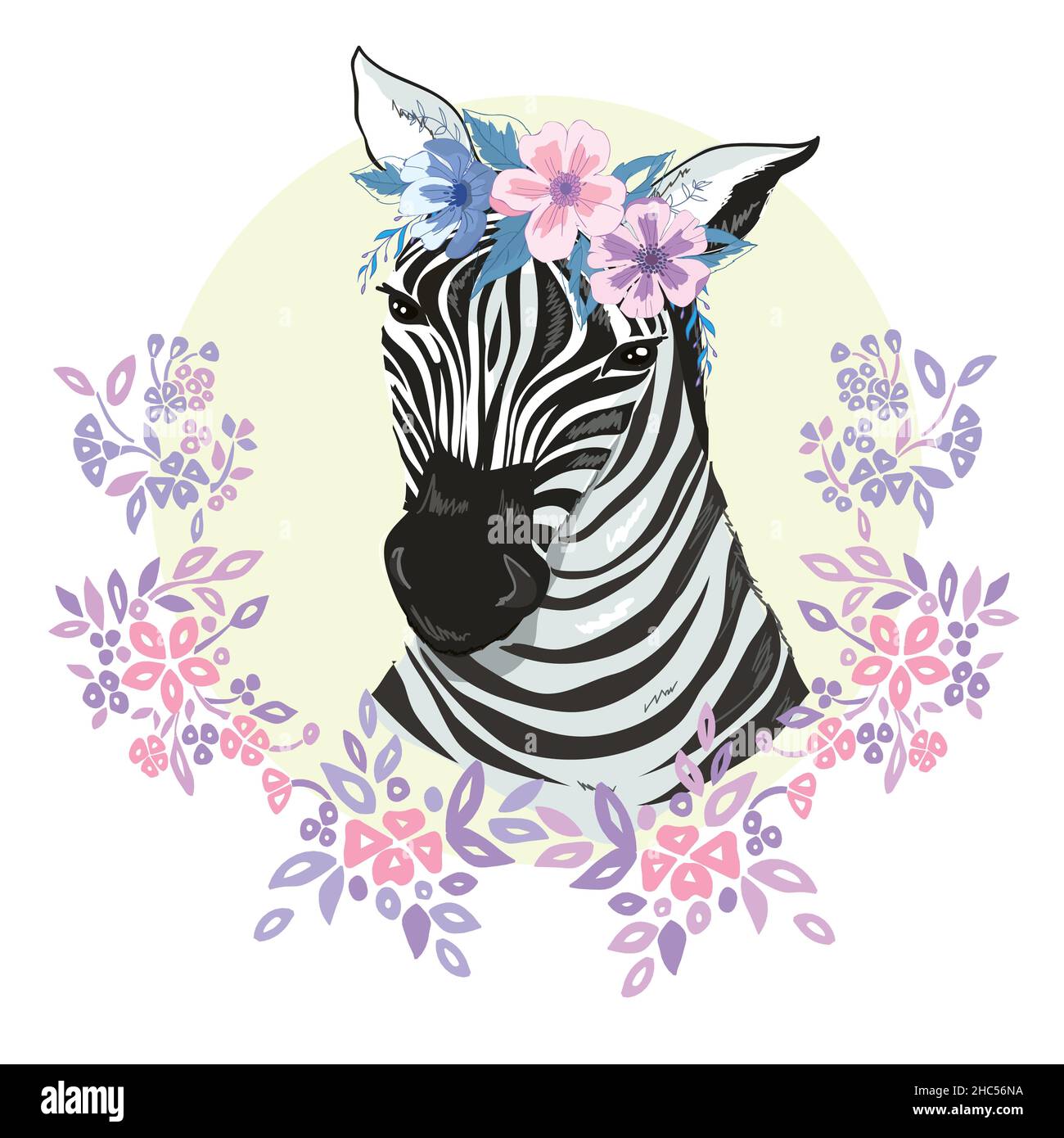Black silhouette cute zebra Cut Out Stock Images & Pictures - Alamy
