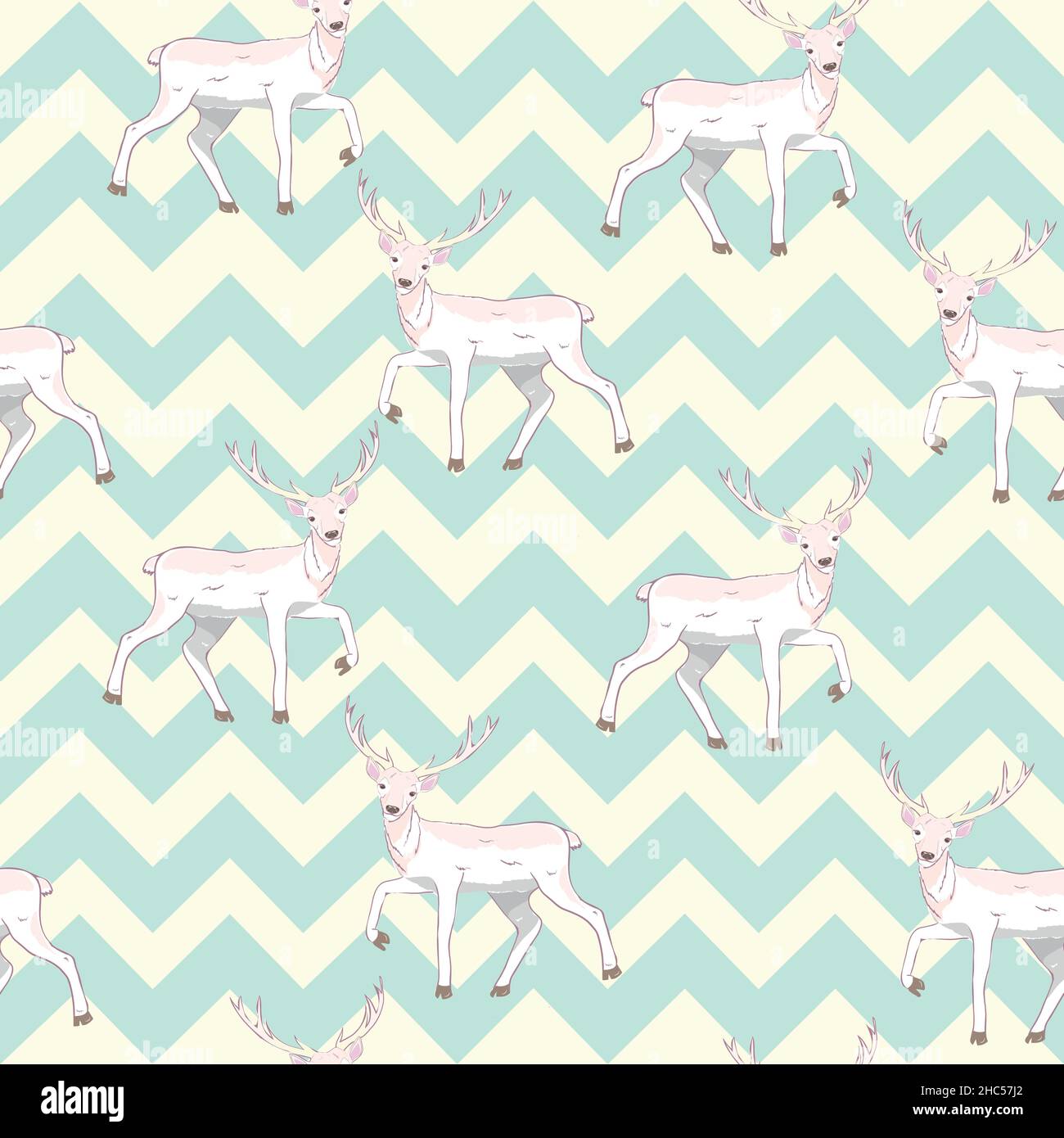 Reindeer seamless pattern hi-res stock photography and images - Alamy