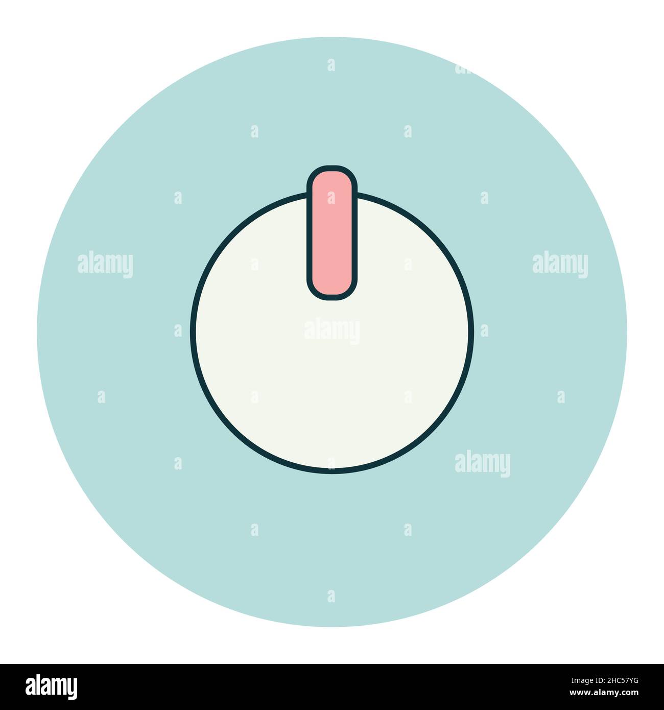 Power button color vector icon. Graph symbol for music and sound web ...