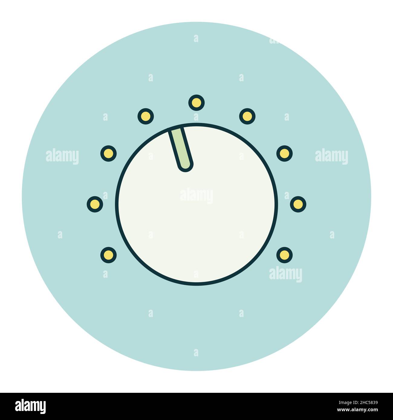 Volume knob color vector icon. Music sign. Graph symbol for music and ...