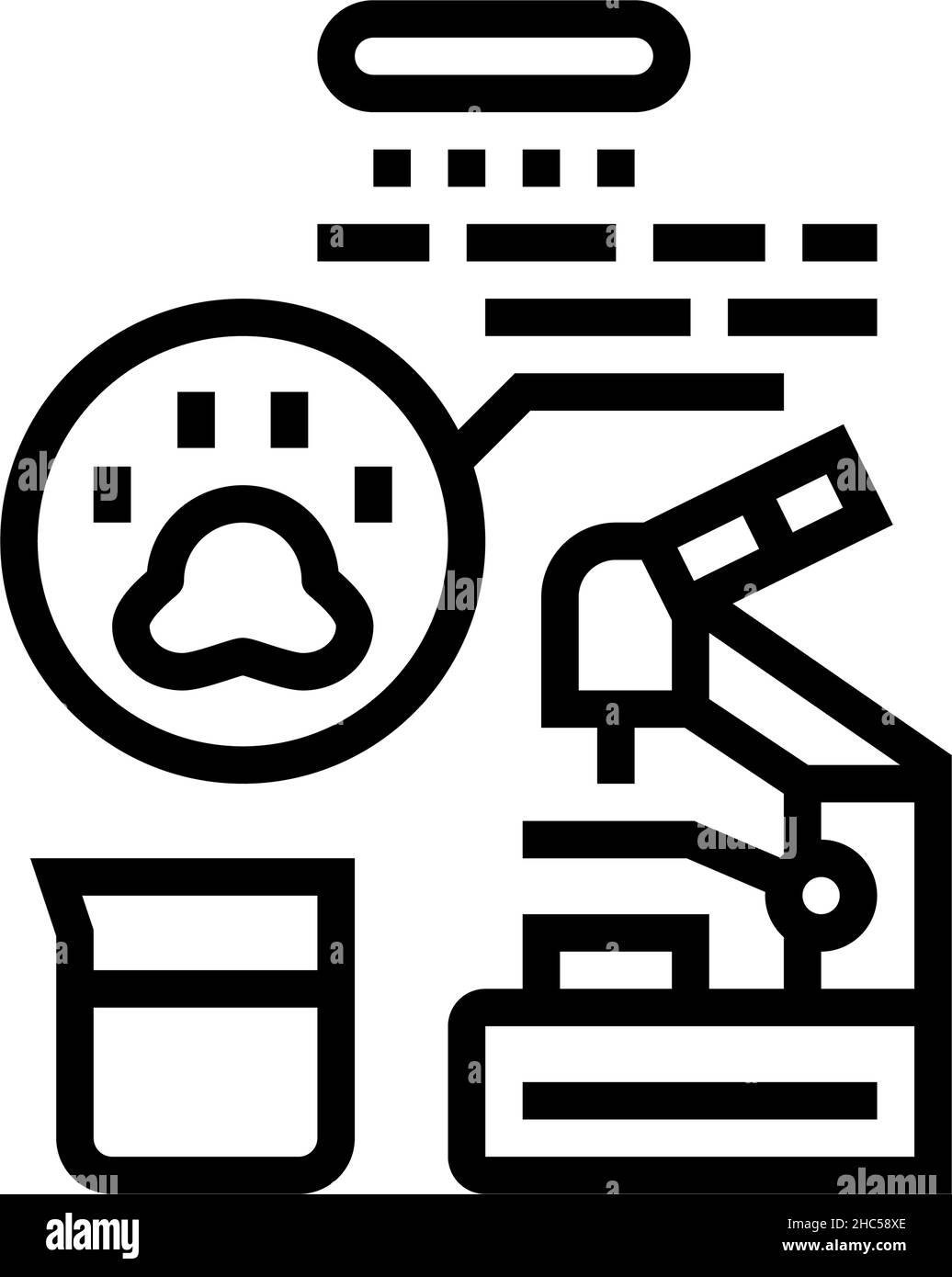urine testing domestic animal line icon vector illustration Stock ...