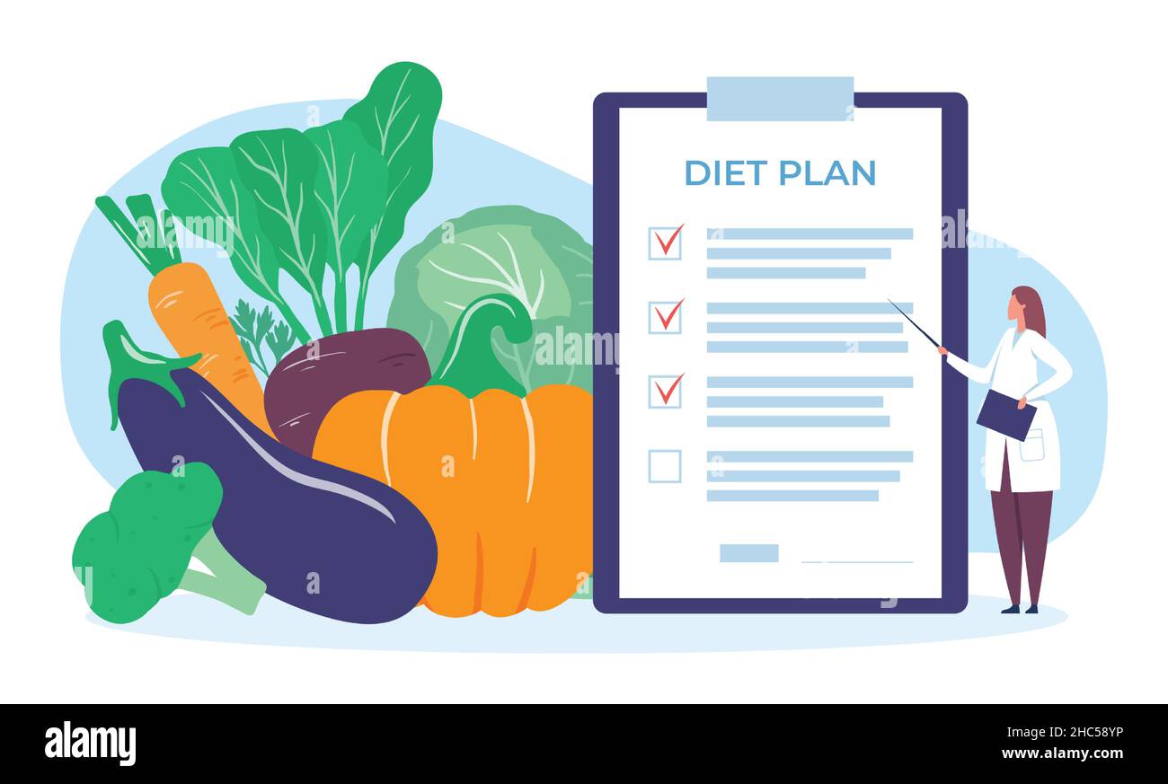 Diet healthy nutrition with fresh vegetables and foodstuff. Plan of ...