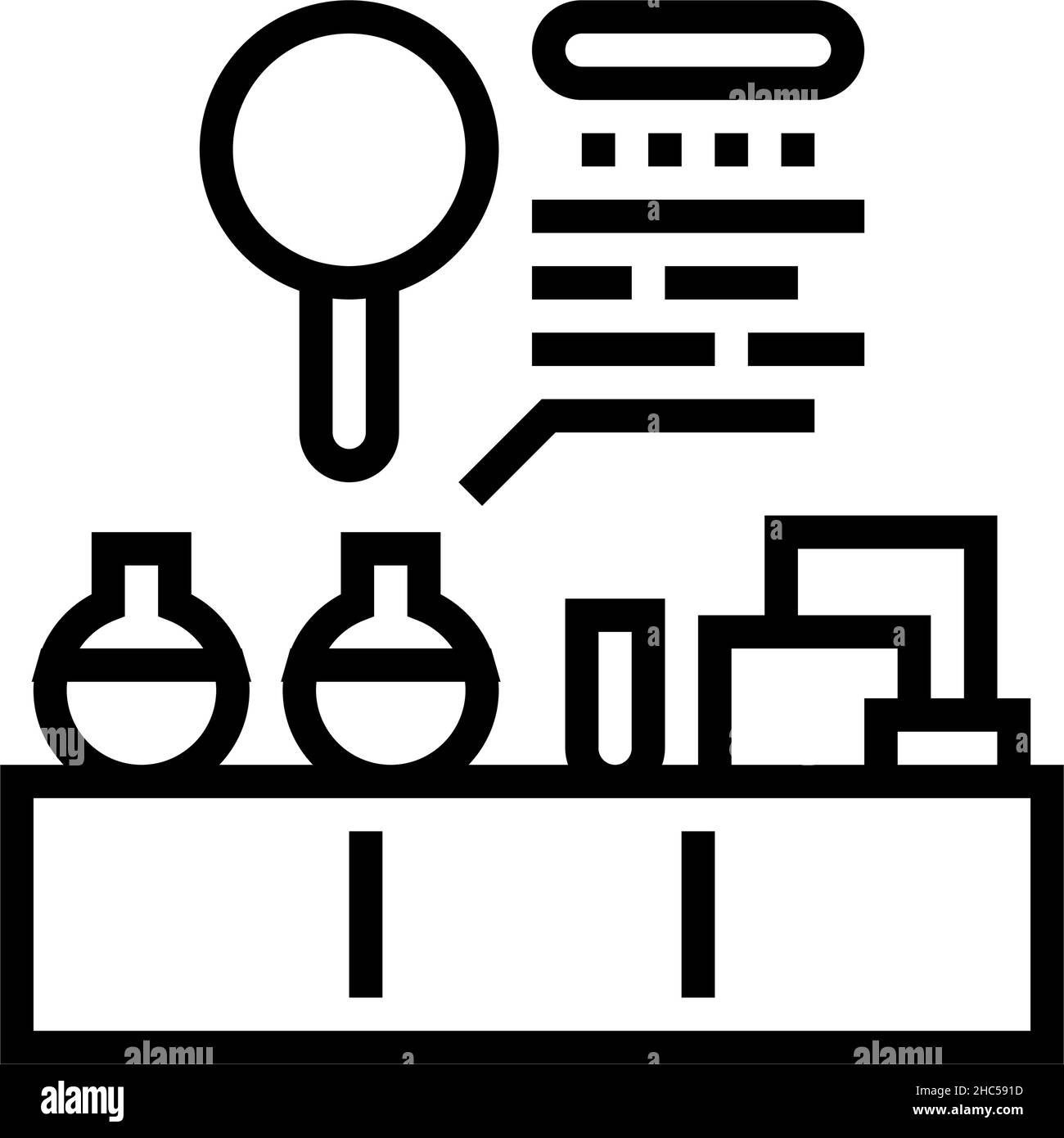 in-house laboratory line icon vector illustration Stock Vector Image ...