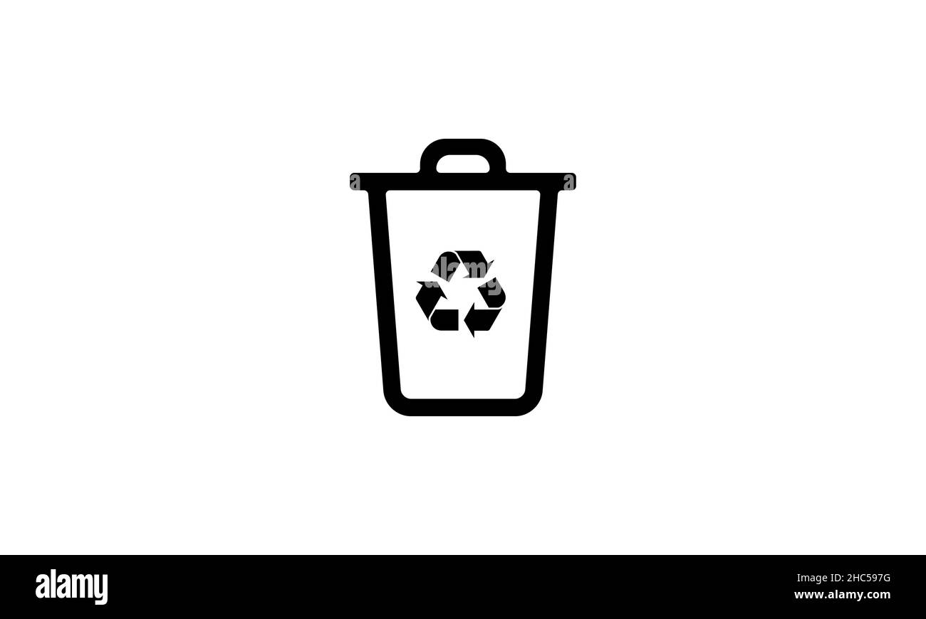 Trash with a recycle symbol icon Stock Vector Image & Art - Alamy