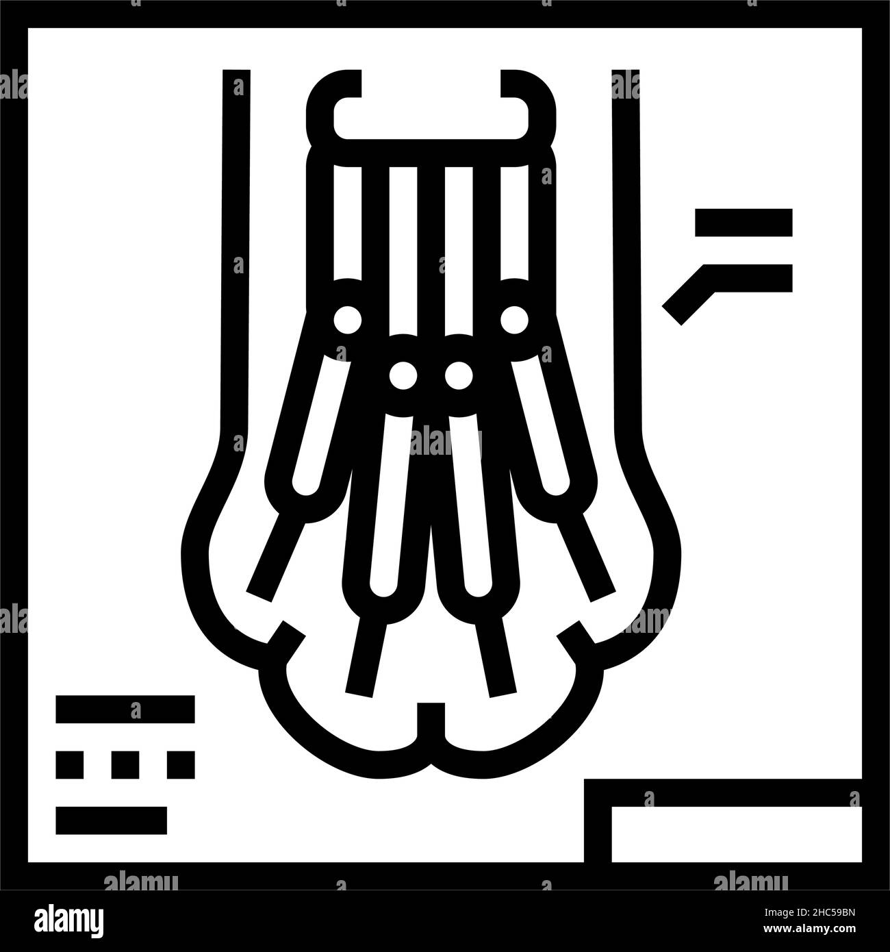 digital radiology line icon vector illustration Stock Vector Image ...
