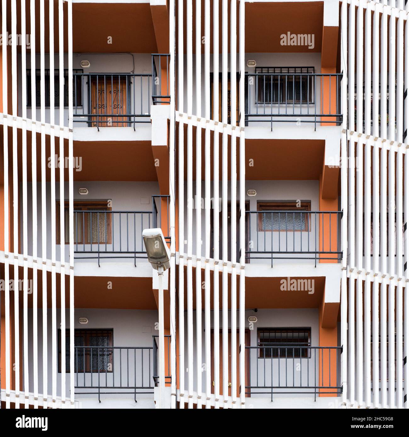 Square photograph of some floors of a skyscraper Stock Photo - Alamy