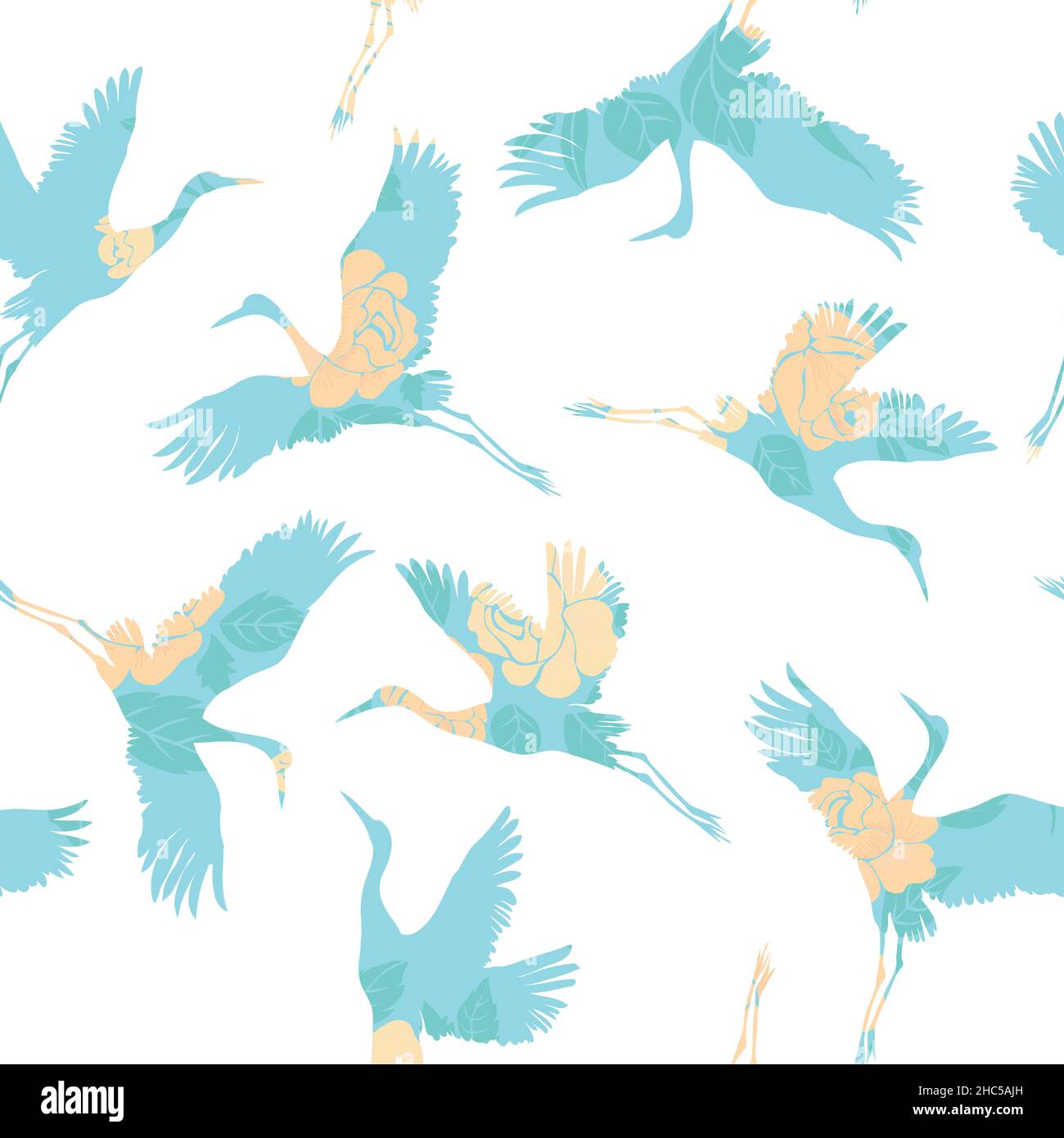 Japan flower print Cut Out Stock Images & Pictures - Alamy