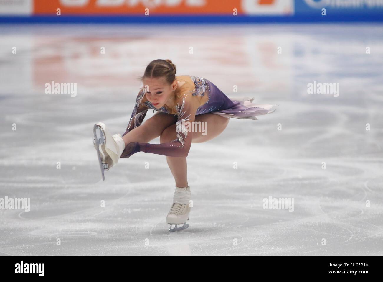 Anastasia Zinina of Russia competes in the Women Short Program on day ...