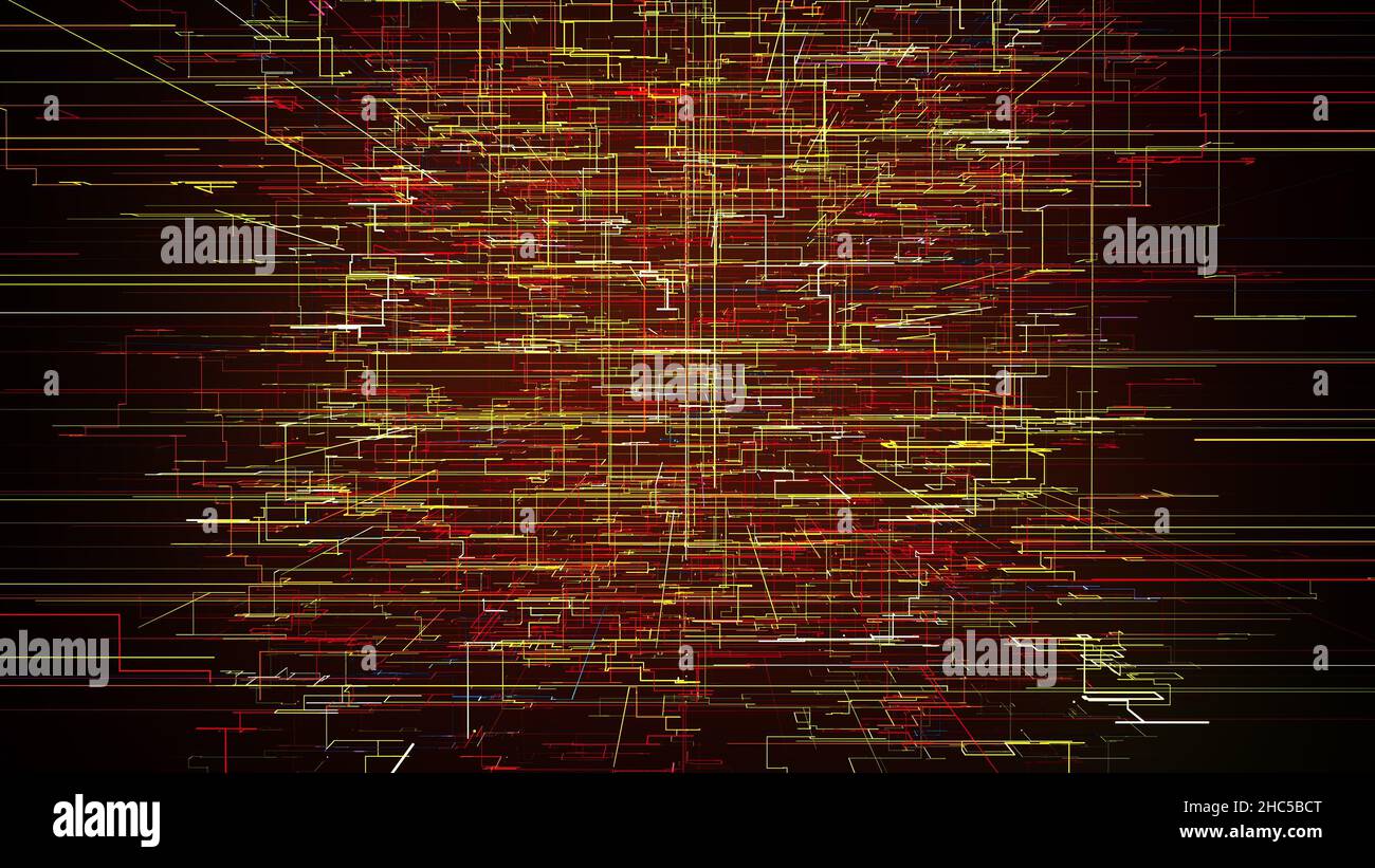 Geometric mesh from 3d render of web textures in space. Cyber ...