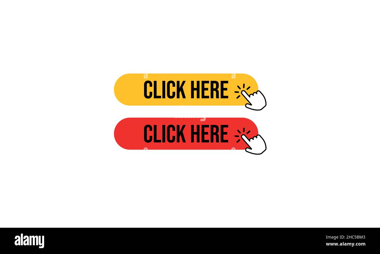 Red and yellow Click here buttons with cursor pointer clicking Stock Vector Image & Art - Alamy