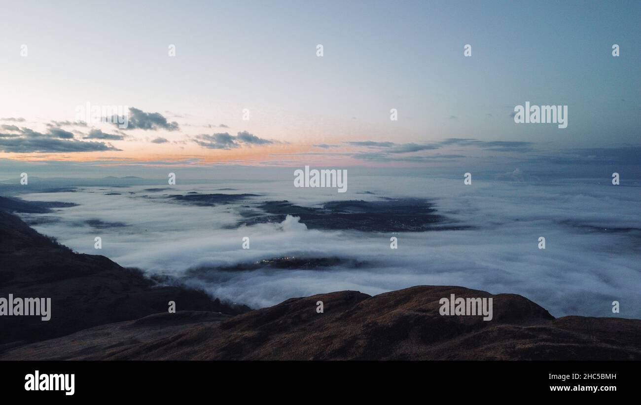 Mesmerizing aerial shot mountains hi-res stock photography and images ...