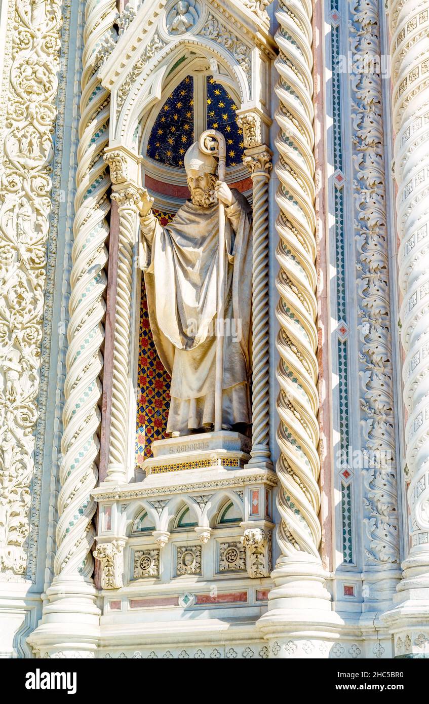 the stone statue of the bishop Stock Photo - Alamy