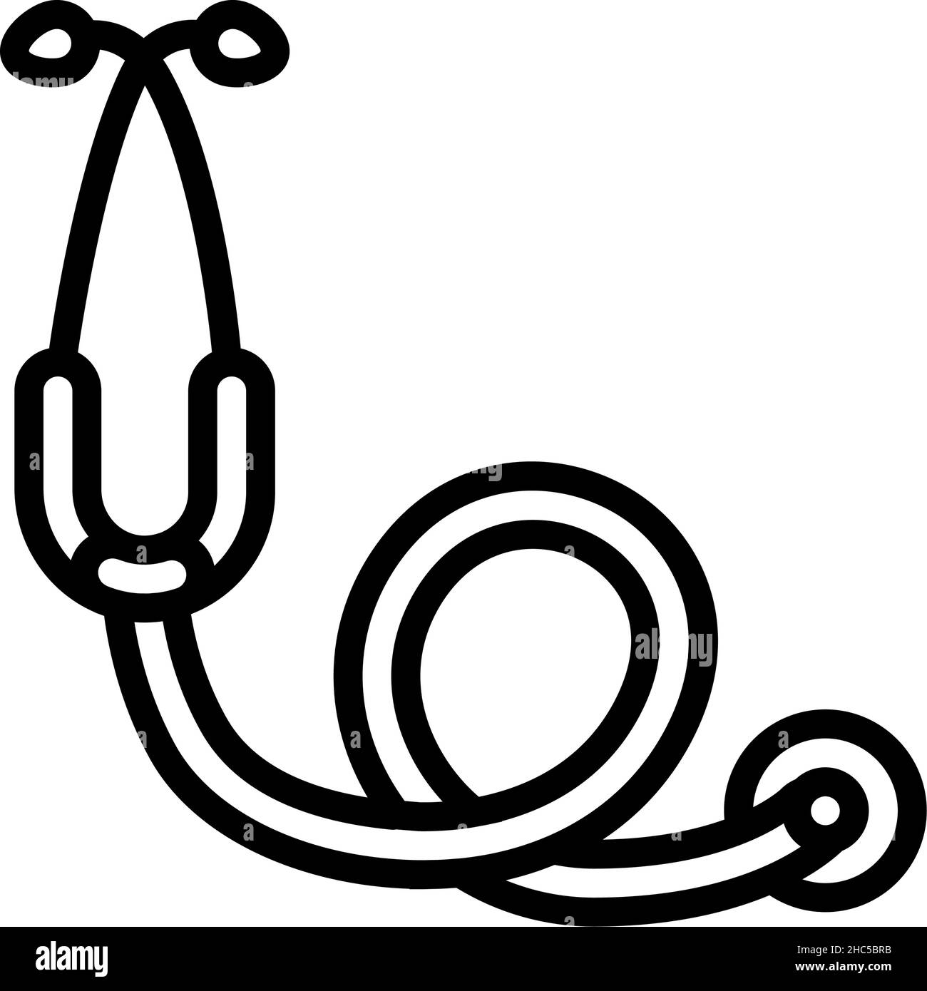 Stethoscope Medical Line Icon Vector Illustration Stock Vector Image