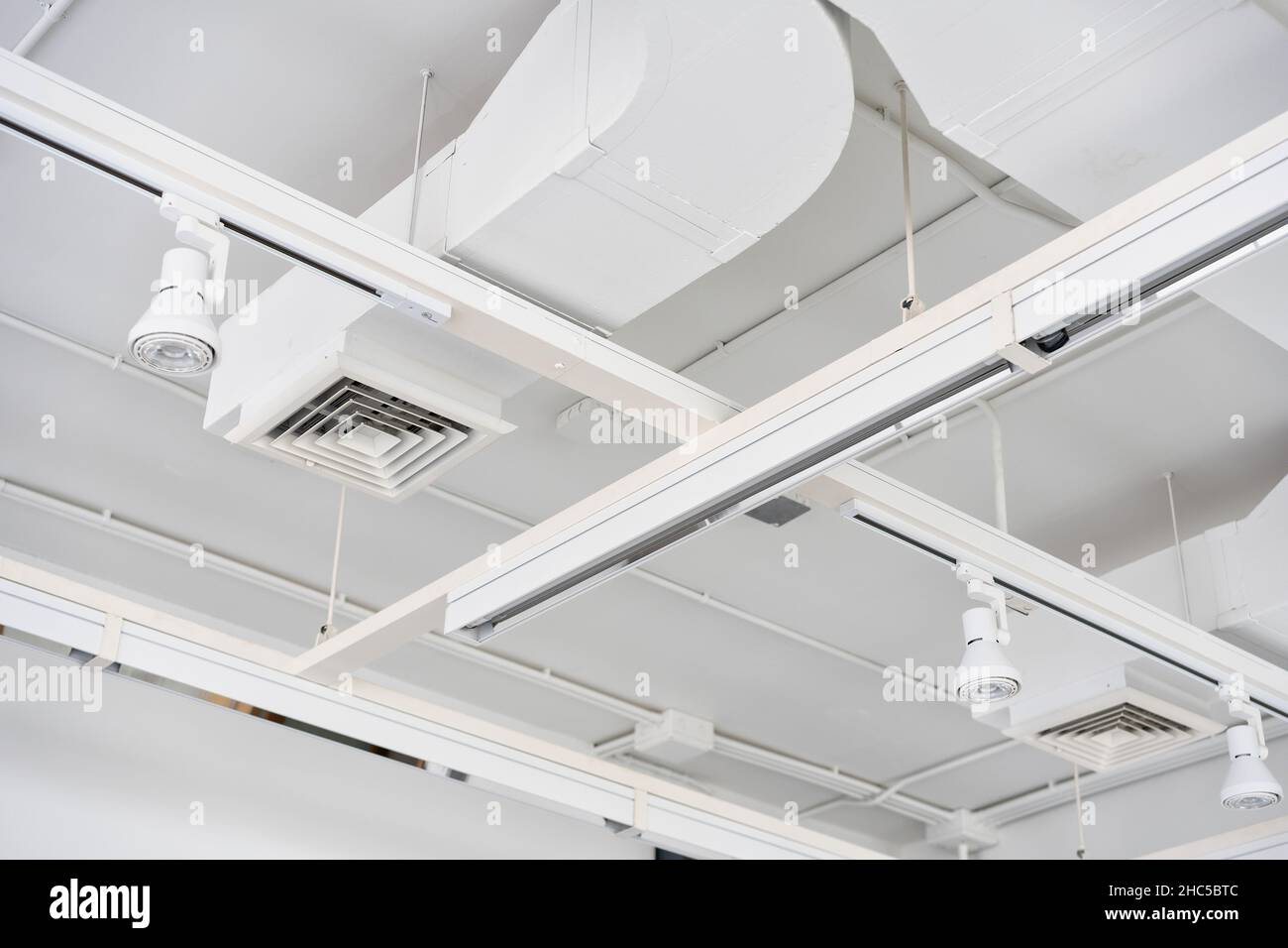 Ceiling mounted cassette type air condition units with other parts of ...