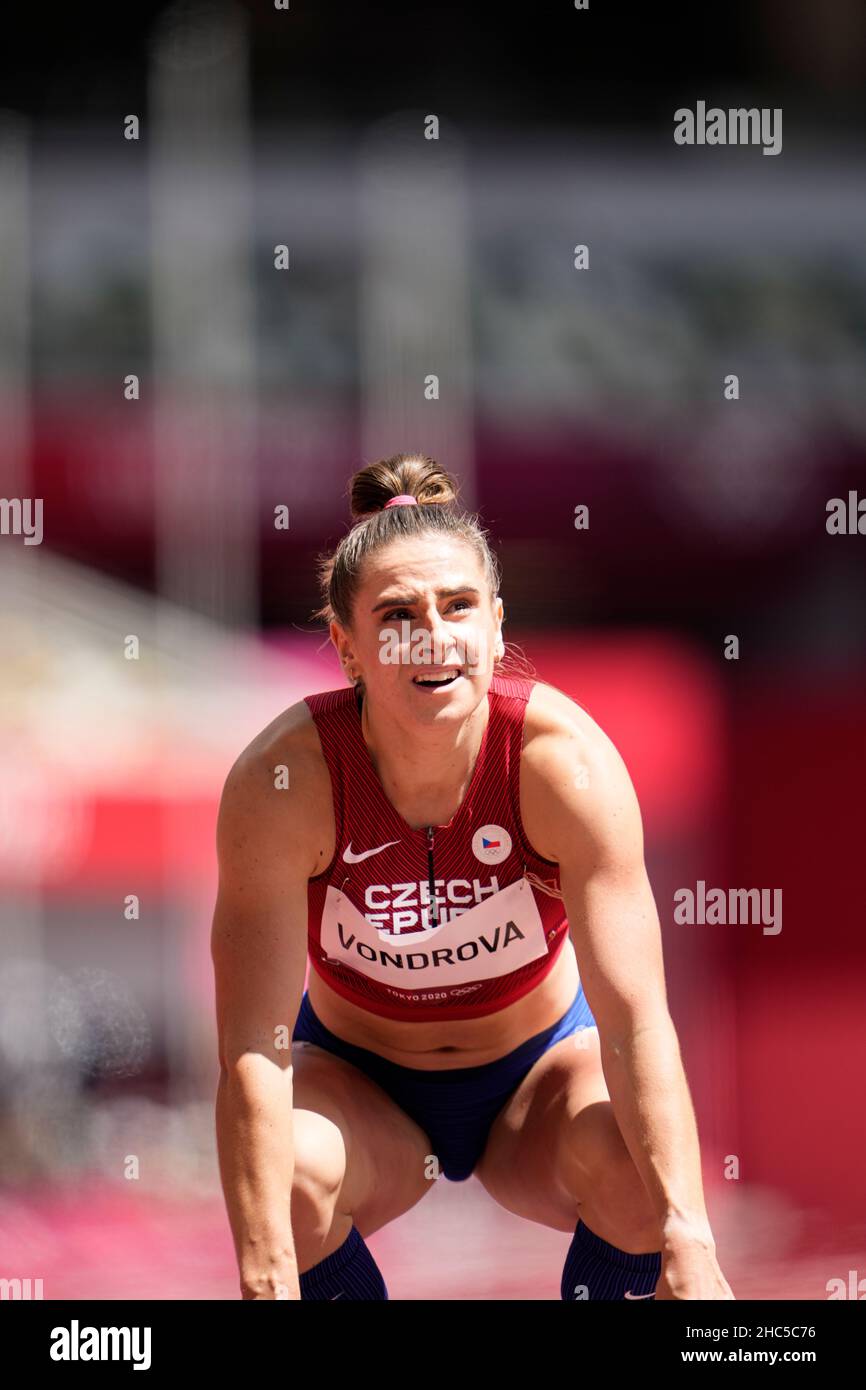 Lada Vondrova participating in the semi-final of the 400 meters of the ...