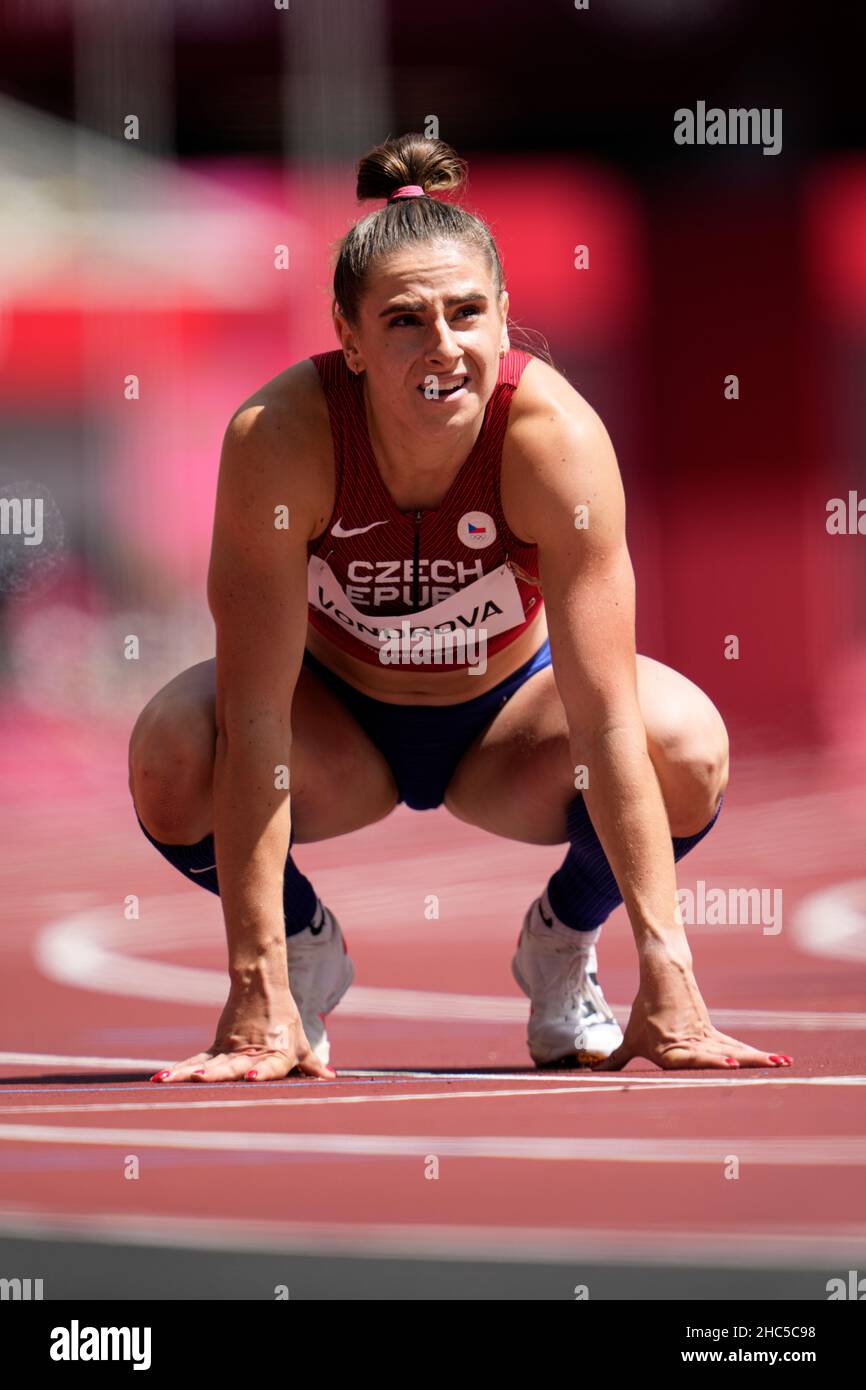 Lada Vondrova participating in the semi-final of the 400 meters of the ...