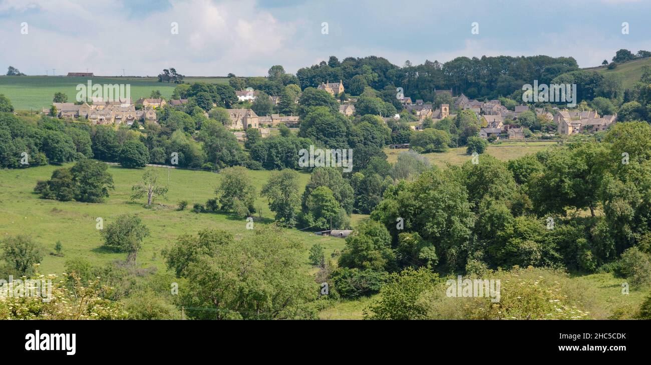 The attractive Cotswold village of Snowshill, Gloucestershire Stock ...