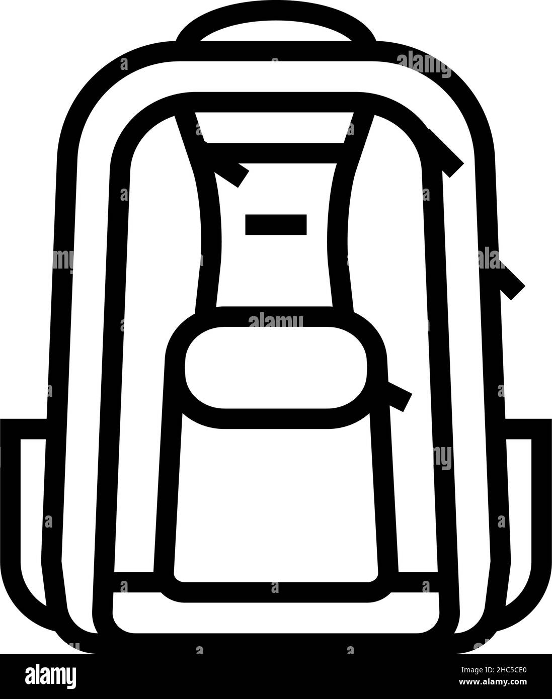 backpack rucksack bag line icon vector illustration Stock Vector Image ...