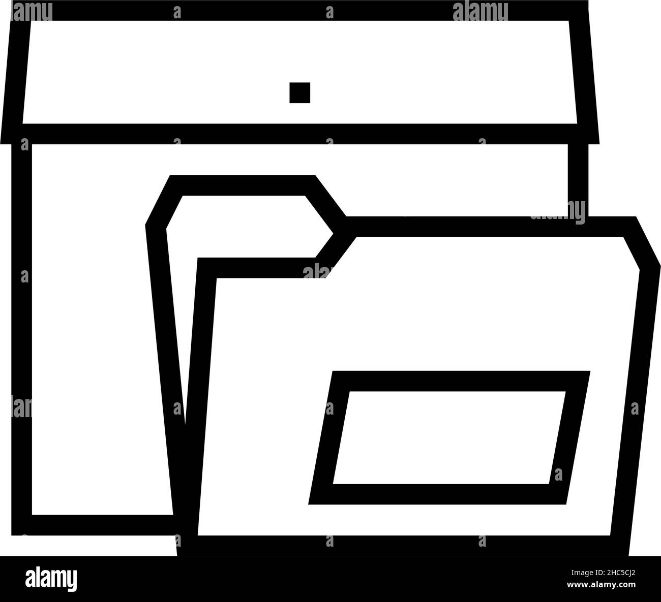 folders for paper line icon vector illustration Stock Vector Image ...