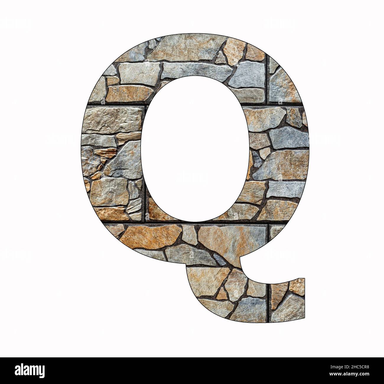 Alphabet letter Q - Rustic stone background Stock Photo - Alamy