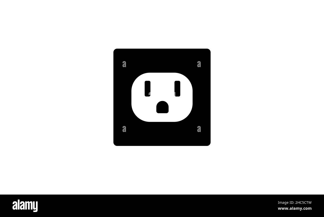 NEMA 5-15 grounded power outlet, AC power plug and socket vector icon Stock Vector Image & Art ...