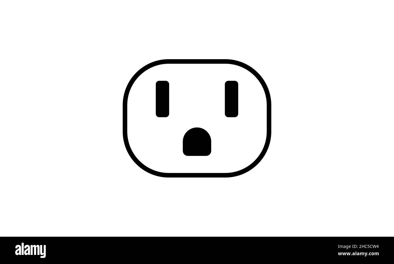 NEMA 5-15 grounded power outlet, AC power plug and socket vector icon Stock Vector Image & Art ...
