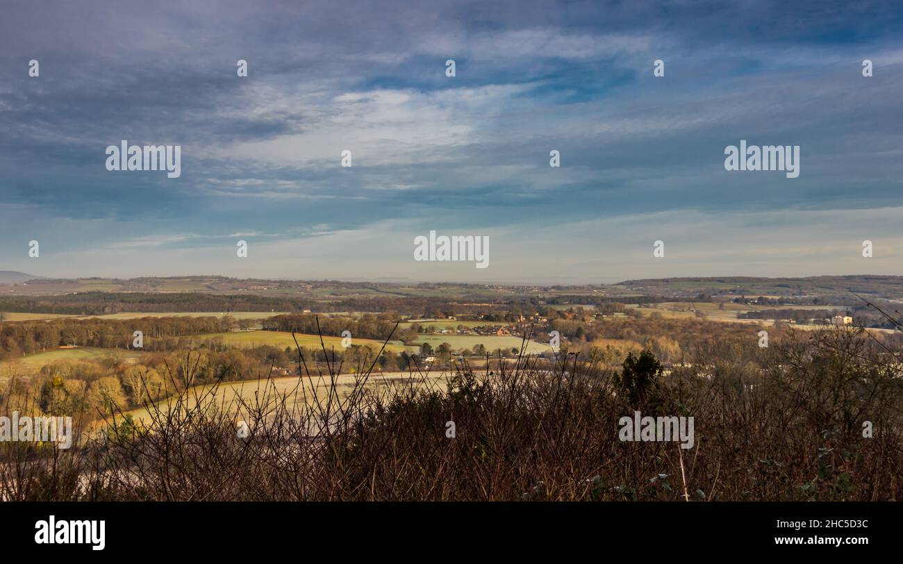 Winter landscape of Duncton and Petworth, West Sussex, UK Stock Photo ...