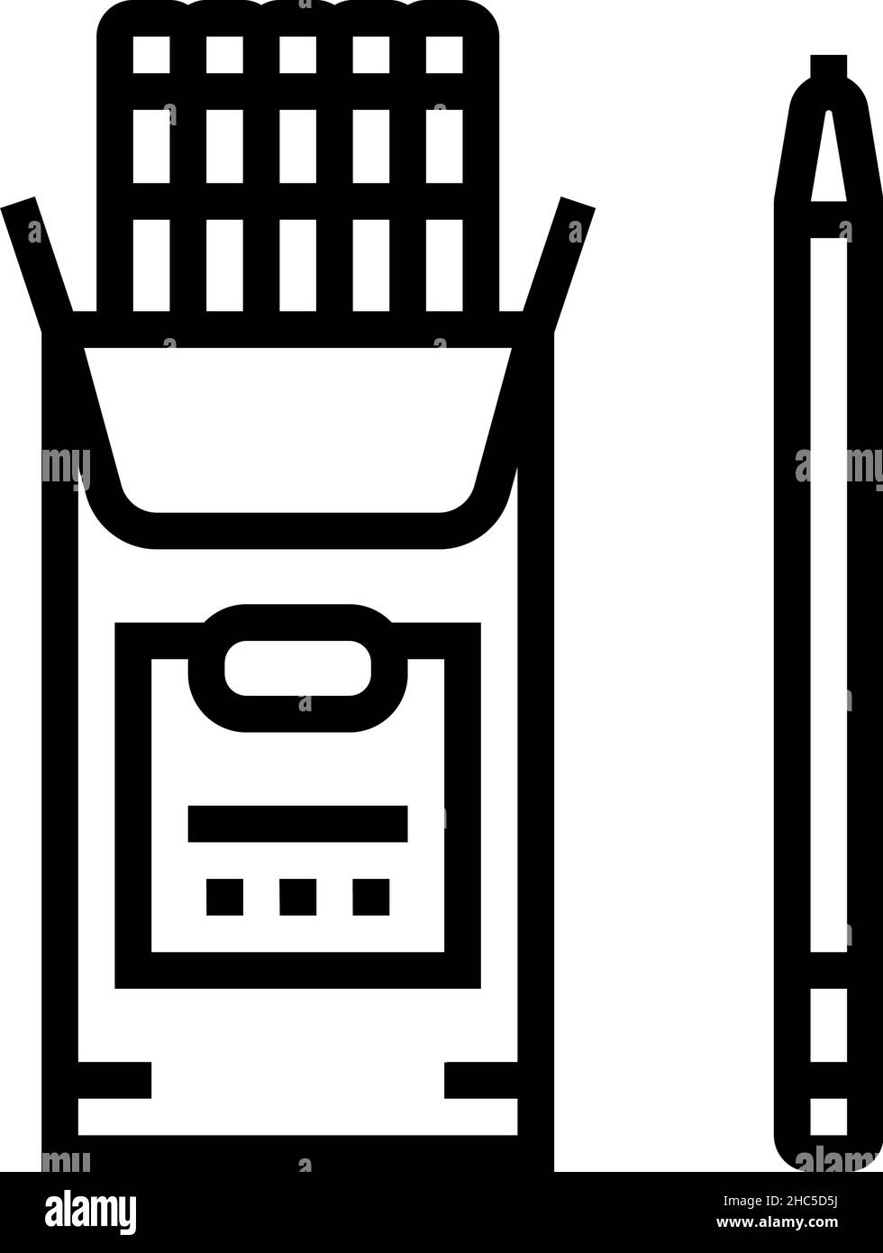 no. 2 pencil line icon vector illustration Stock Vector Image & Art - Alamy