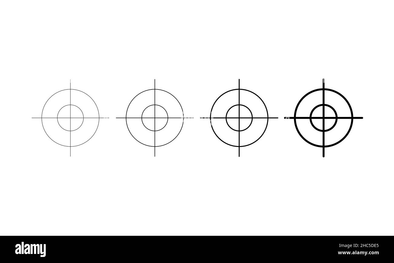 Focus target vector isolated icon on white background,Target goal icon ...