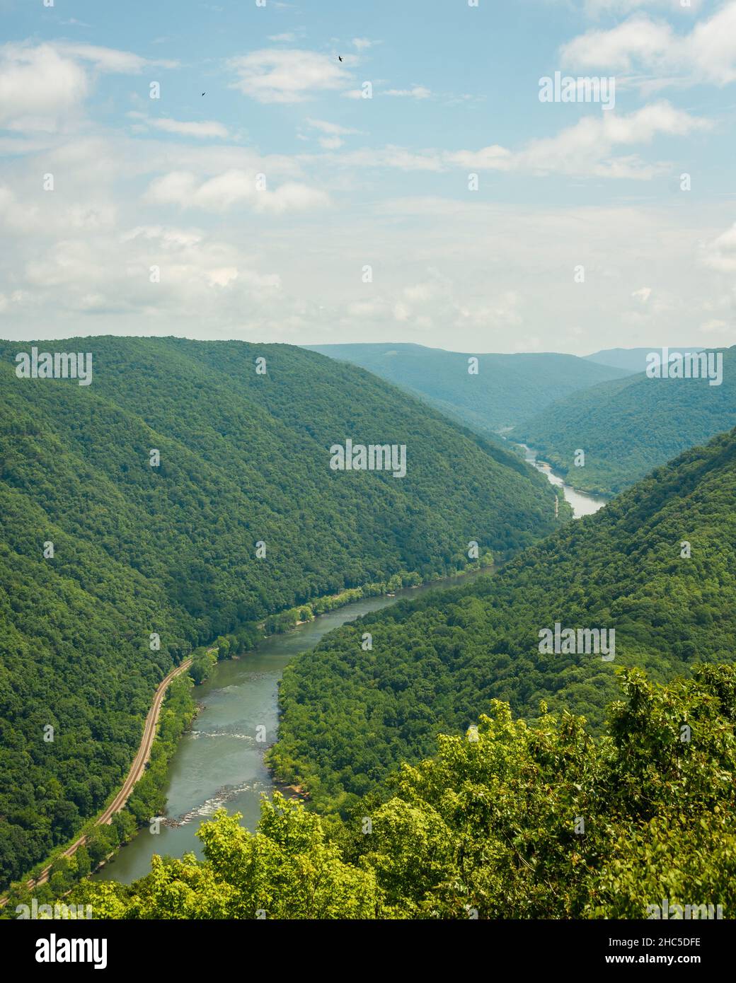 View from Grandview, in the New River Gorge National Park, West ...