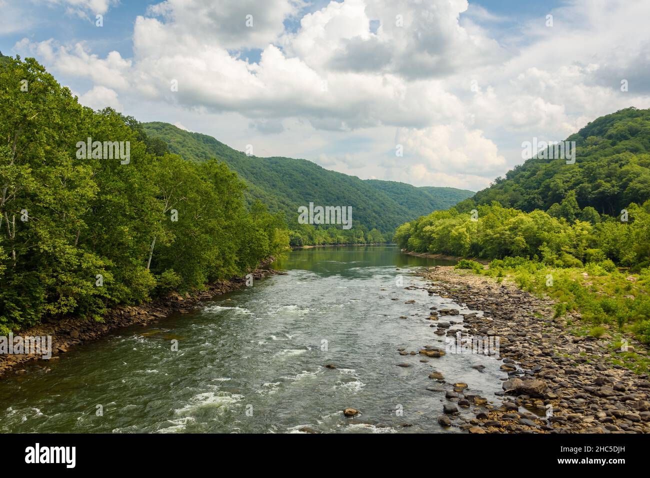 The New River, in the New River Gorge National Park, West Virginia ...
