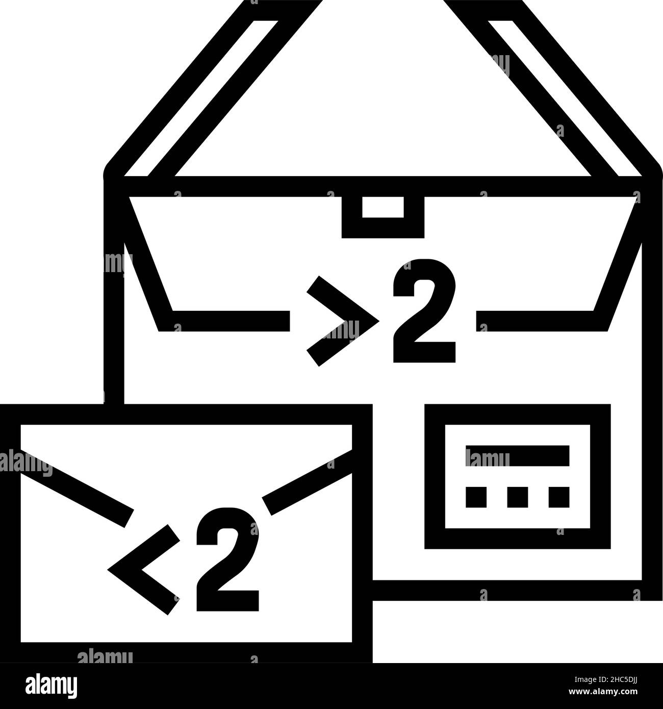 size weight restrictions line icon vector illustration Stock Vector ...