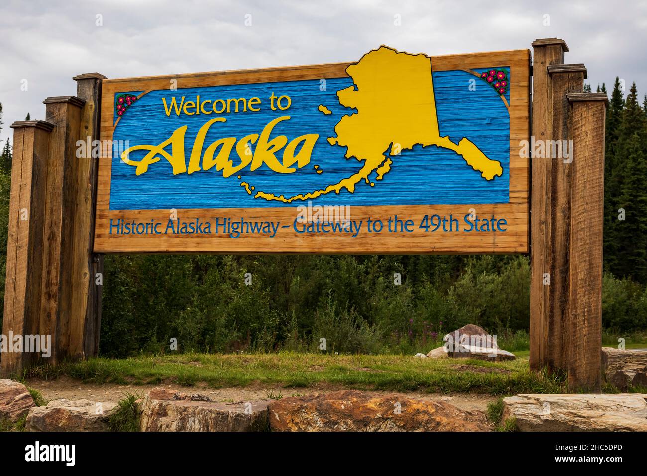 Welcome to alaska sign hi-res stock photography and images - Alamy