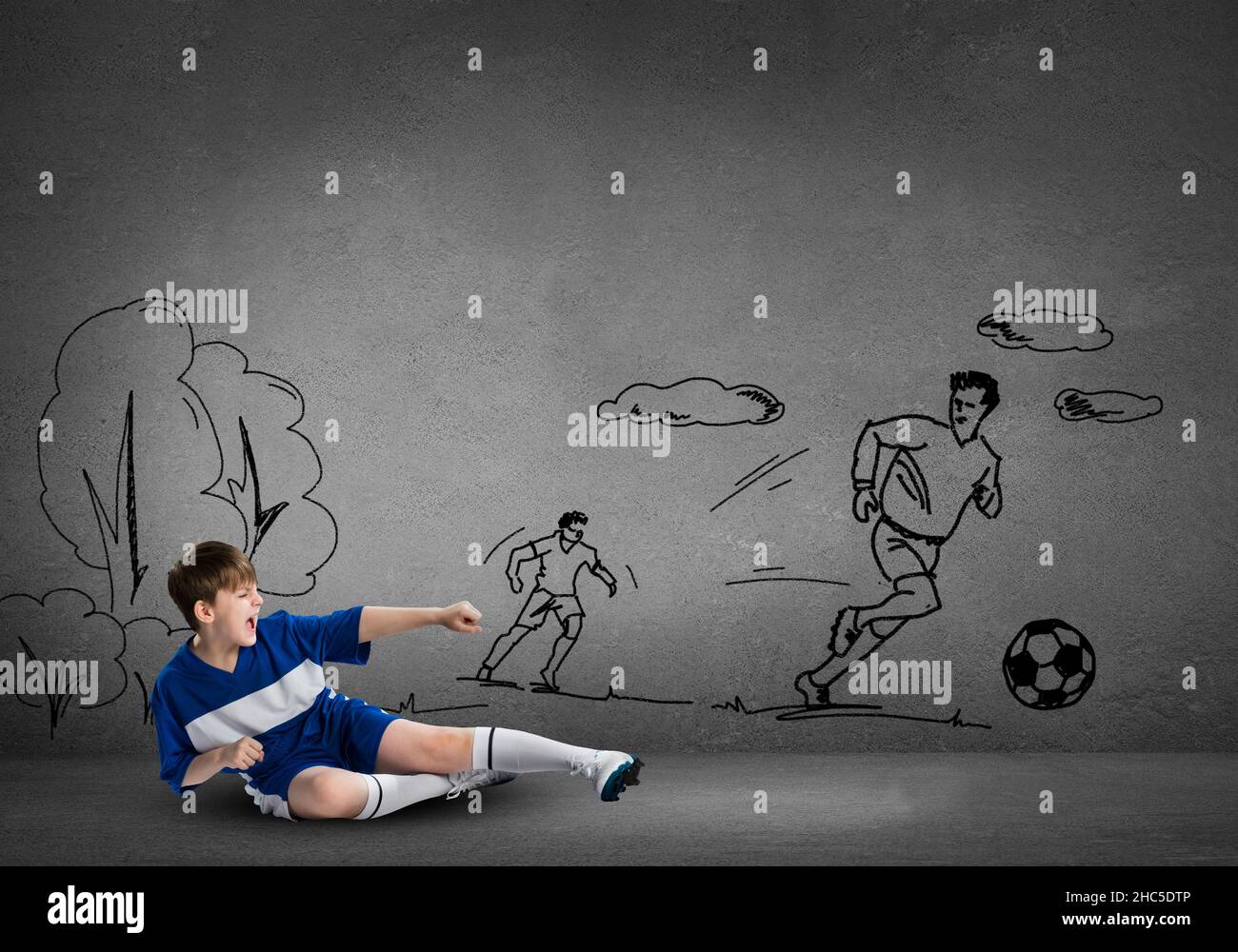 Soccer cartoon boy hi-res stock photography and images - Alamy