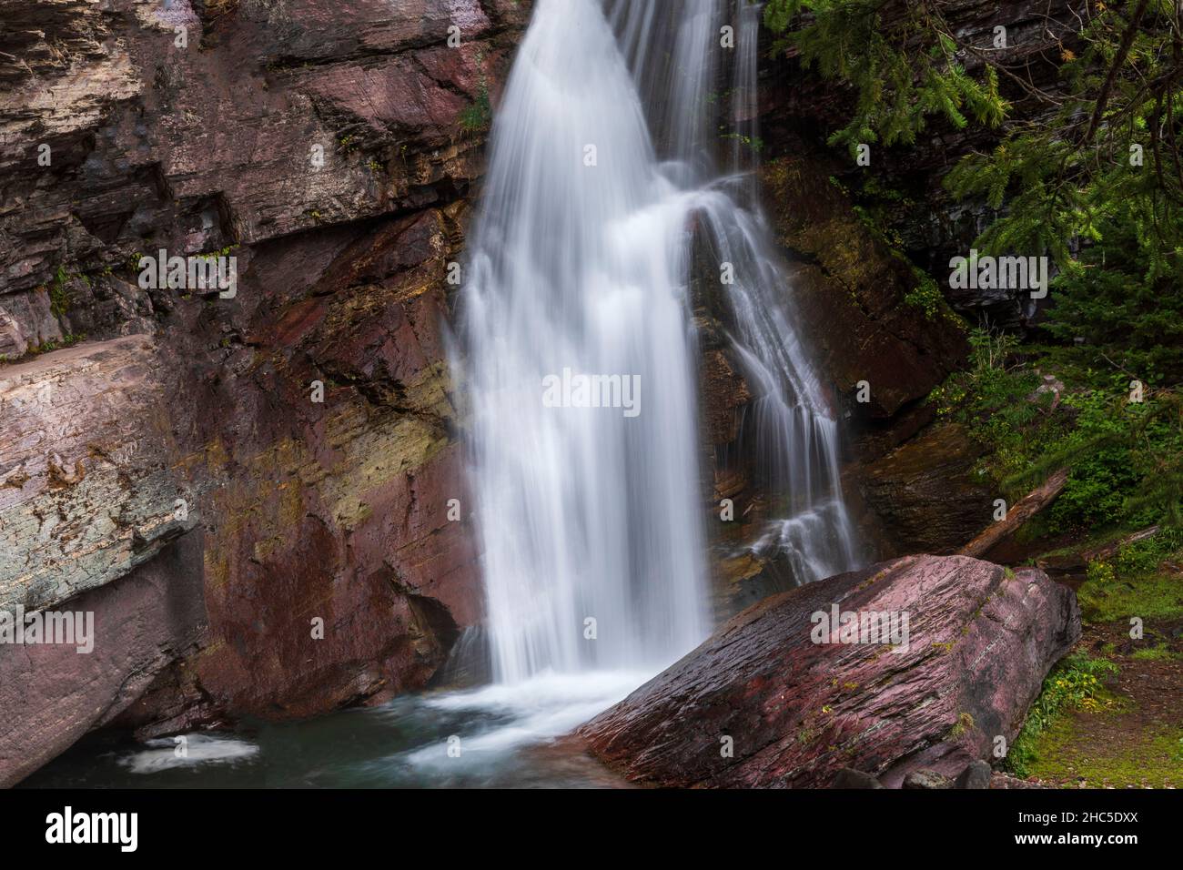 Baring Falls in Glacier National Park, Montana Stock Photo - Alamy