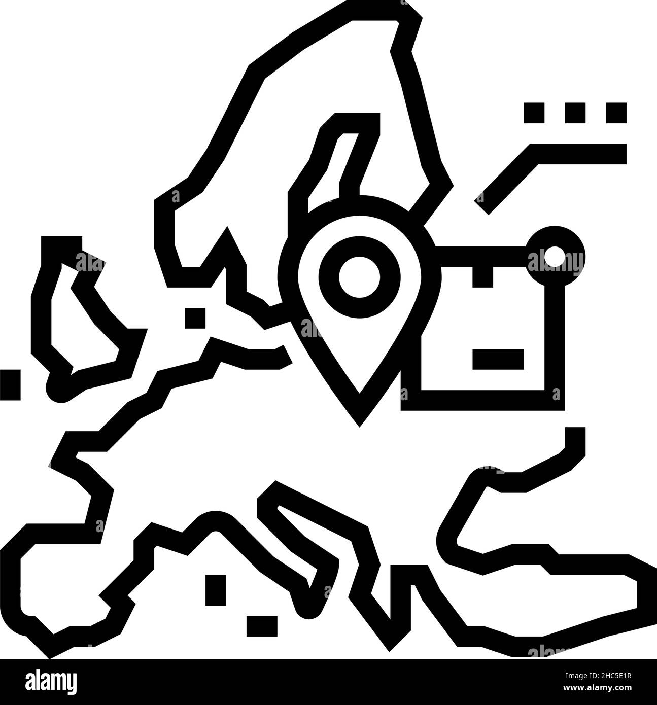 europe shipment tracking line icon vector illustration Stock Vector ...